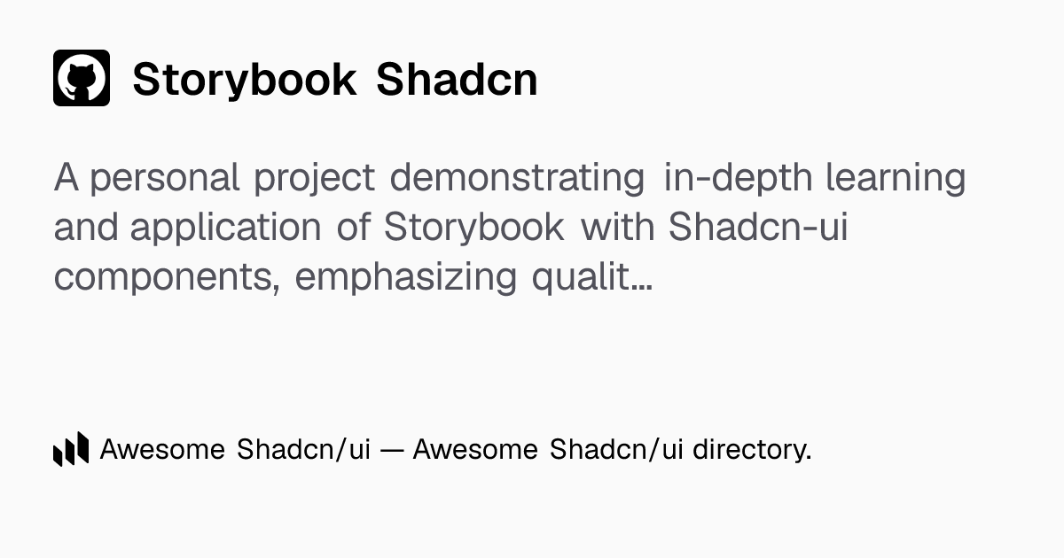Storybook Shadcn: Explore Storybook with Shadcn-ui: A Developer's ...