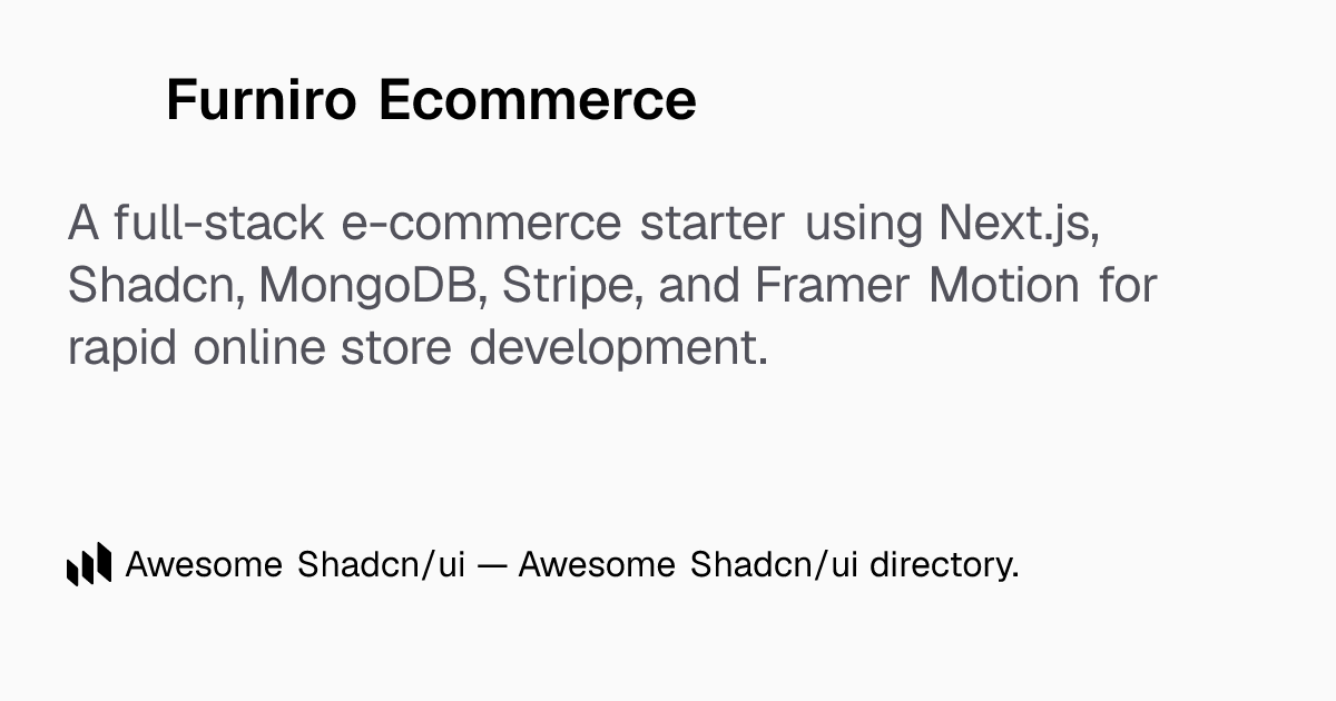 Furniro Ecommerce: Build modern e-commerce sites with Next.js, Stripe ...